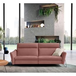 Egoitaliano 2-Sitzer &raquo;Gaia, modern, elegant und super komfortabel mit hoher R&uuml;ckenlehne&laquo; erstklassiger Sitzkomfort, Inkl. 2 Relaxfunktionen, mit Designfu&szlig; braun B