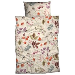 CASATEX Bettw&auml;sche &raquo;Mirja&laquo; 2 Stk. elegant und modern orange Satin, Obermaterial: 100% Baumwolle B/L: 155cm x 220cm, 1 Stk., 1 Stk., Satin, B/L: 80cm x