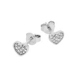 Tom Tailor Damen Tom Tailor Paar Ohrstecker &raquo;Schmuck Geschenk Silber 925 Herz&laquo; mit Zirkonia (synth.) Silber 925 (Sterlingsilber)