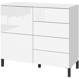 borchardt M&ouml;bel borchardt M&ouml;bel Kommode &raquo;Haama, modern, grifflos, Metallf&uuml;&szlig;e, praktisch, 2 T&uuml;ren&laquo; Push-To-Open, verstellbare Einlegeb&ouml;den, viel Stauraum, Breite 93cm 