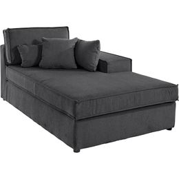 OTTO home Ottomane &raquo;Florid&laquo; einzeln stellbar oder als Teil eines Modulsofas, auch in Cord schwarz Baumwollmix (60% Baumwolle/40% Leinen);Struktur fein
