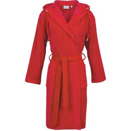 Carl Ross Damenbademantel &raquo;Velours&laquo; 1 Stk. Kapuze rot Velours 32/34 L: 100cm