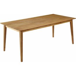 massivline&more Esstisch &raquo;Filippa&laquo; Gestell aus Massivholz braun B/H/T: 160cm x 74cm x 90cm