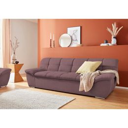 DOMO collection 3-Sitzer &raquo;Lagoa, moderne Sitzheftung, bequem und komfortabel&laquo; frei im Raum stellbar, in gro&szlig;er Farbauswahl lila B/H/T: 232cm x 76cm x 