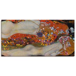 Artland Leinwandbild &raquo;Wasserschlangen II (Die Freundinnen)&laquo; Frau 1 Stk. tlg. auf Holzrahmen gespannt bunt Leinwand B/H/T: 100cm x 50cm, Leinwandbild Frau 