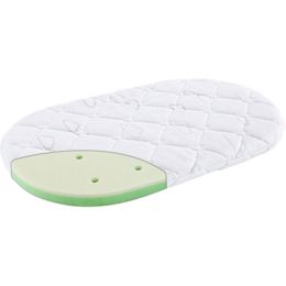 Tr&auml;umeland Babymatratze &raquo;Kleine Matratze Little Angel&laquo; 6 cm hoch 1 Stk. tlg. oval wei&szlig; Bezug: 62% Polyester, 38% Lyocell (TENCEL ) 1 (0 kg - 65 kg), 6cm, 