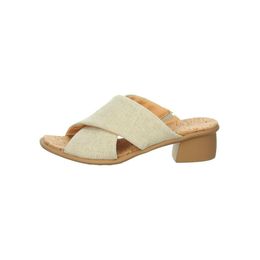 Think! Leder-Pantoletten in Beige - 58% | Gr&ouml;&szlig;e 38 | Damen-pantoletten
