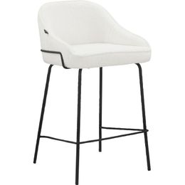 OTTO home 4-Fu&szlig;stuhl &raquo;Puant&laquo; () 2 Stk.mit Stoff aus Polyester/recyceltem Polyester, Sitzh&ouml;he 65 cm wei&szlig; Stoff B/H/T: 50cm x 87cm x 52cm, 2 Stk., 