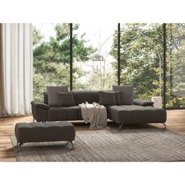 Sit & More sit&more Ecksofa &raquo;Cool L-Form&laquo; wahlweise mit Kopfteilverstellung und Vorziehsitz, motorisch braun B/H/T: 290cm x 79cm x 185cm, Luxus-Microfaser 
