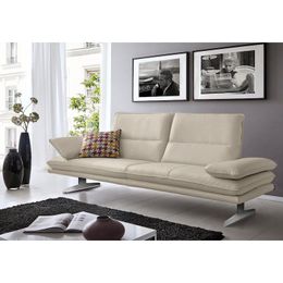 W.Schillig 2,5-Sitzer &raquo;broadway Designsofa mit hohem Sitzkomfort&laquo; Sitztiefenverstellung, Kopfteil- & Seitenteilverstellung, Breite 236cm grau Longlife