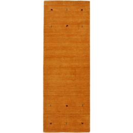 CarpetFine Wollteppich &raquo;Gabbeh Uni, auch als L&auml;ufer und Rund erh&auml;ltlich&laquo; rechteckig 15 mm H&ouml;he reine Wolle, handgewebt, Gabbeh Loom Tiermotiv, gro&szlig;e 