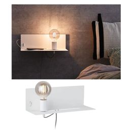 Paulmann Wandleuchte &raquo;Devara max. 1x40W USBC 230V Metall&laquo; E27 E27 wei&szlig; 1, H: 13cm