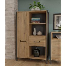 FORTE Mehrzweckregal braun B/H/T: 94,1cm x 151,5cm x 41,5cm, 8 Stk.