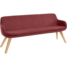 Musterring Essbank &raquo;Tavia&laquo; Stativgestell aus Eiche bianco massiv, Breite 180, 200 oder 220 cm rot 100% PES B/H/T: 180cm x 87cm x 66cm, Flachgewebe