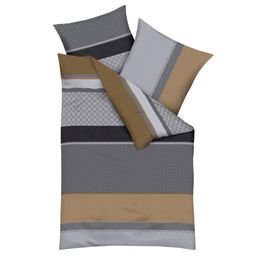 Kaeppel Bettw&auml;sche &raquo;Imperial&laquo; 2 Stk. gold Mako-Satin, Obermaterial: 100% Baumwolle B/L: 155cm x 220cm, 1 Stk., 1 Stk., Mako-Satin, B/L: 80cm x 80cm, 2 Stk.