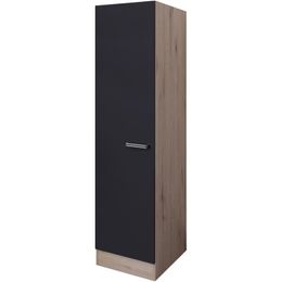 Flex-Well Seitenschrank &raquo;Antigua&laquo; (B x H x T) 50 x 200 x 57 cm, f&uuml;r viel Stauraum grau Holzwerkstoff San Remo Eiche, B/H/T: 50cm x 200cm x 57cm, T&uuml;ren: 1 Stk.
