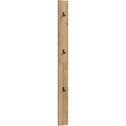 Home Affaire Garderobenpaneel 1 Stk. tlg. Oran, Evoke Oak, Garderobenpaneel mit drei Haken, Flurgarderobe braun Holzwerkstoff B/H/T: 15cm x 160cm x 