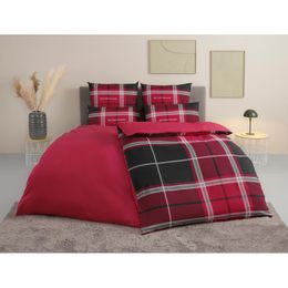 Tom Tailor HOME Wendebettw&auml;sche &raquo;Eric in Gr. 135x200 oder 155x220 cm&laquo; 3 Stk. mit Rei&szlig;verschluss, mit GRATIS-Zugabe: Sportbeutel aus 100% Baumwolle 