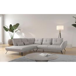 OTTO home Ecksofa &raquo;Mikado L-Form&laquo; inkl. Sitztiefenverstellung und Armteilverstellung grau 95% Polyester 5% Polyamid B/H/T: 297cm x 88cm x 245cm, 