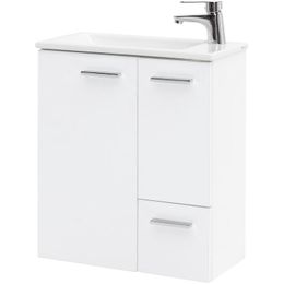 Schildmeyer Waschtisch &raquo;Matteo, Waschtisch, Made in Germany, B: 50 cm&laquo; Solide Verarbeitung - Dieses Produkt ist in Deutschland gefertigt wei&szlig; B/H/T: 50cm x 60cm x