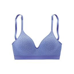 Lascana B&uuml;gelloser BH in Blau - 60% | Gr&ouml;&szlig;e 85D | Damen-bhs