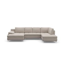 Sit & More sit&more Wohnlandschaft &raquo;Latigo U-Form&laquo; mit Recamiere, wahlweise mit Schlaffunktion und Bettkasten grau B/H/T: 326cm x 201cm, Luxus-Microfaser, 