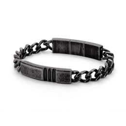 Fynch-Hatton Herren Fynch-Hatton Armband &raquo;Schmuck Geschenk Edelstahl Armkette Curb Chain&laquo; braun 18,5cm, Edelstahl