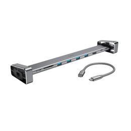 Hama Laptop-Dockingstation &raquo;9in1 USB-C Docking Station f&uuml;r 4x USB-A, USB-C, HDMI , LAN&laquo; grau Plug & Play, keine manuelle Treiberinstallation erforderlich
