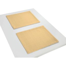 Adam Platzset &raquo;Graphic Ventus Light&laquo; gelb Obermaterial: 100% Baumwolle B/L: 30cm x 40cm, 2 Stk., Bio-Baumwolle, eckig