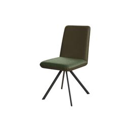 OTTO home Esszimmerstuhl &raquo;Gabi Polsterstuhl, K&uuml;chenstuhl, 4-Fu&szlig;stuhl&laquo; () Gestell aus matt-schwarzem Flachmetall, stabil, 2-Stoff-Design Holzwerkstoff,