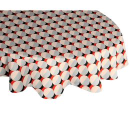 Adam Tischdecke &raquo;Circles&laquo; aus 100% Bio-Baumwolle orange Bio-Baumwolle &Oslash; 145cm, 1 Stk., rund