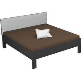 Rauch Futonbett &raquo;Aditio&laquo; Kopfteil Webstoff mit abgesetztem Keder grau Liegefl&auml;che L&auml;nge B: 200cm x 180cm, H&ouml;he Bett: 107cm H&ouml;he Fu&szlig;teil: 50cm, ohne 