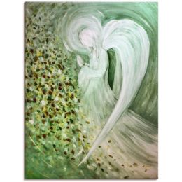 Artland Wandbild &raquo;Engel II&laquo; Religion 1 Stk. tlg. als Leinwandbild, Poster in verschied. Gr&ouml;&szlig;en gr&uuml;n Leinwand B/H/T: 60cm x 80cm, Leinwandbild Religion 
