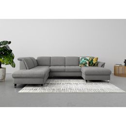 Sit & More sit&more Wohnlandschaft &raquo;Maggiore U-Form&laquo; wahlweise mit Kopfteilverstellung, Schlaffunktion und Stauraum grau 98% Polyester, 2% Polyamid B/H/T: 312cm 