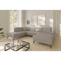 Sit & More sit&more Wohnlandschaft &raquo;Morris Jubi U-Form, B: 300 cm&laquo; mit Armteilfunktion & 1 Zierkissen, optional Schlaffunktion beige 100% Polyester B/H/T: 300cm 