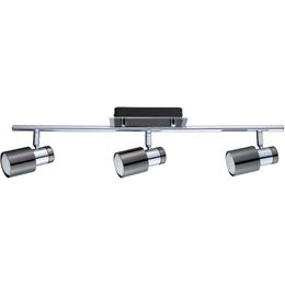 Eglo Deckenleuchte &raquo;Davida 1 Deckenlampe, Deckenspot aus Metall, Wohnzimmerlampe, GU10&laquo; GU10 1 Stk. Spot - L58 x B7 cm - nickel-nero - 3X4,6W inkl. 3,