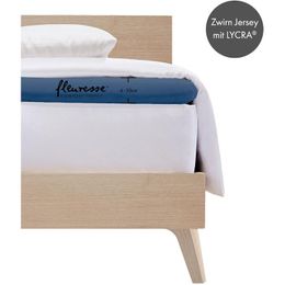 Fleuresse Spannbettlaken &raquo;Topper&laquo; aus Jersey-Elasthan, f&uuml;r eine Matratzenh&ouml;he bis 10 cm blau Jersey-Elasthan, Obermaterial: 96% Baumwolle, 4% Elasthan