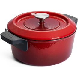 Woll Kochtopf &raquo;Iron&laquo; 1 Stk. tlg. Gusseisen rot 5,2 l + &Oslash; 24cm + H&ouml;he 11cm