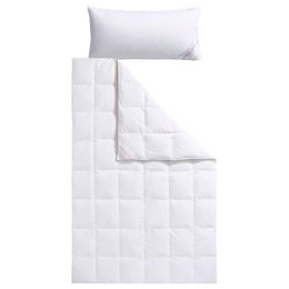 H&auml;ussling Daunenbettdecke + Kopfkissen &raquo;Swiss Royal&laquo; Bettdecken-Set mit Kopfkissen, 135x200 oder 155x220 cm, Sommer, Winter wei&szlig; Bettdecken Bezug: 100% 