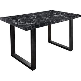 PAROLI Esstisch &raquo;Manger&laquo; in 3 Breiten und 2 Farbausf&uuml;hrungen schwarz B/H/T: 140cm x 75cm x 90cm