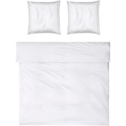 M&ouml;ve Bettw&auml;sche &raquo; Noblesse Bettw&auml;sche Set&laquo; 2 Stk. mit eleganten Biesen grau Satin, Obermaterial: 100% Baumwolle B/L: 200cm x 200cm, Satin, B/L: 80cm x 80cm
