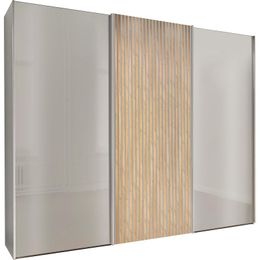 Wiemann Schwebet&uuml;renschrank &raquo;Denver&laquo; hochwertige Beschl&auml;ge beige Floatglas, Holzwerkstoff Champagner-Dekor, B/H/T: 278,9cm x 236cm x 67cm, T&uuml;ren: 3 