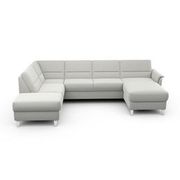 Sit & More sit&more Wohnlandschaft &raquo;Palmera U-Form, B: 308 cm&laquo; optional Schlaffunktion & Bettkasten, Federkern silber 100% Polyester B/H/T: 308cm x 89cm x 212cm,