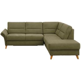OTTO home Ecksofa &raquo;Westerland L-Form&laquo; Federkern-Polsterung, wahlweise mit Schlaffunktion, Bettkasten gr&uuml;n 98% Polyester 2% Polyamid B/H/T: 238cm x 