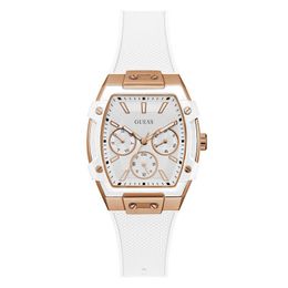 Guess Damen Multifunktionsuhr &raquo;PHOENIX&laquo; Quarzuhr, Armbanduhr, Damenuhr, Silikonarmband, analog, Wochentag, Tag rosa Einheitsgr&ouml;&szlig;e