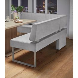 OTTO home Eckbank &raquo;Rab&laquo; in 2 Breiten (180 oder 200 cm), Bezug in verschiedenen Qualit&auml;ten grau Polyester B/H/T: 200cm x 88cm x 160cm, Microfaser, 