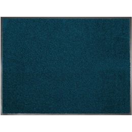 PRIMAflor-Ideen in Textil Fu&szlig;matte &raquo;CLEAN, Made in Belgium&laquo; rechteckig 8,5 mm H&ouml;he Schmutzfangmatte, gro&szlig;e Farbauswahl, waschbar blau Polyamid B : 