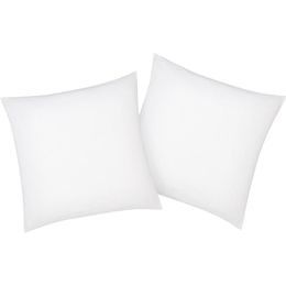 bellana Kissenbezug &raquo;Mako-Jersey-Exclusiv&laquo; aus reiner Baumwolle wei&szlig; Baumwolle, Obermaterial: 100% Baumwolle B/L: 40cm x 40cm, 2 Stk., Baumwolle