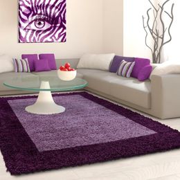 Ayyildiz Teppiche Hochflor-Teppich &raquo;Life Shaggy 1503&laquo; rechteckig 30 mm H&ouml;he als L&auml;ufer und in rund erh&auml;ltlich, Shaggy, Langflor, Wohnzimmer lila Kunstfaser B : 240cm 1 
