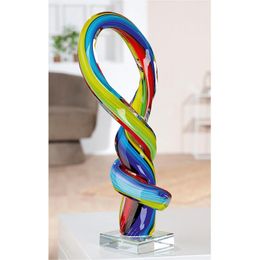 Casablanca by Gilde Fantasy-Figur &raquo;Skulptur Loop, mehrfarbig&laquo; bunt Glas B/H/T: 17cm x 34cm x 10cm